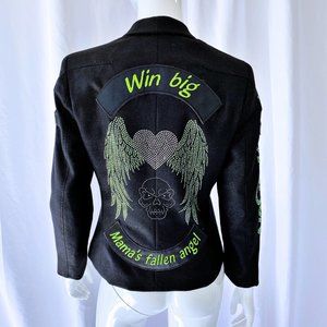 Versace | Jackets & Coats | Poison Fallen Angel Rhinestone Versace ...